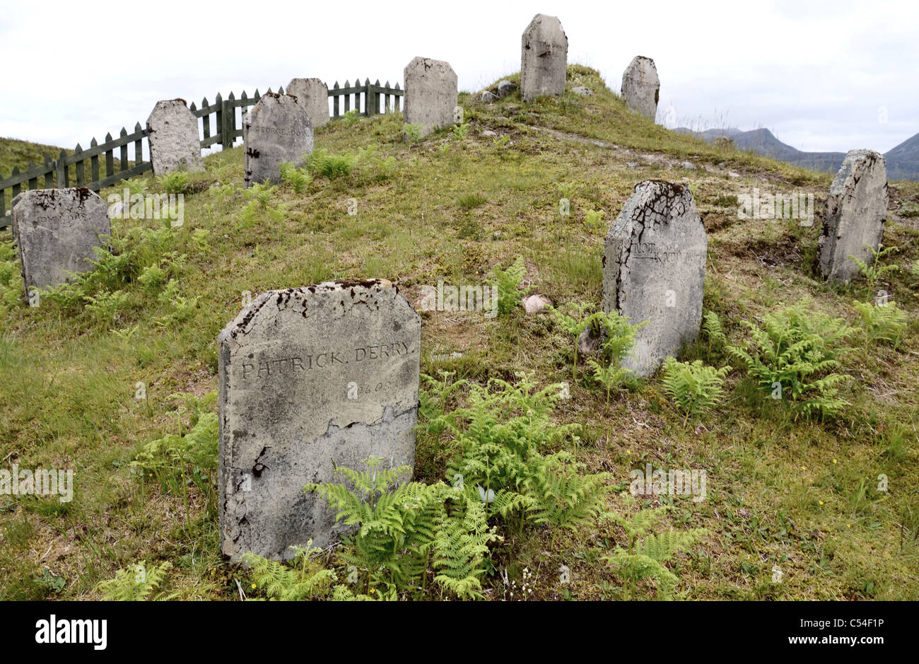 The graves of navvies who died during the construction of the ...