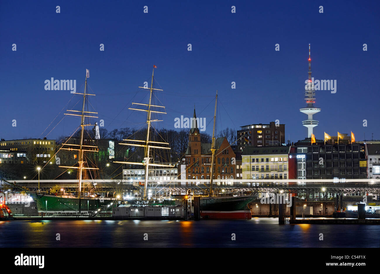 Skyline of Hamburg, Harbour, Hafencity, Hanseatic City of Hamburg ...