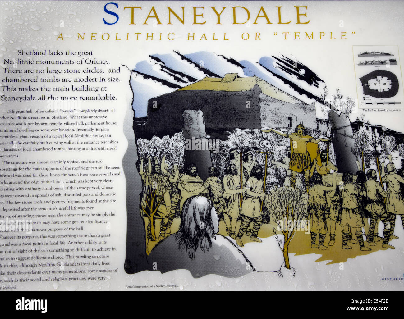 Stanydale Settlement Temple Sign Shetland Islands UK Stock Photo - Alamy