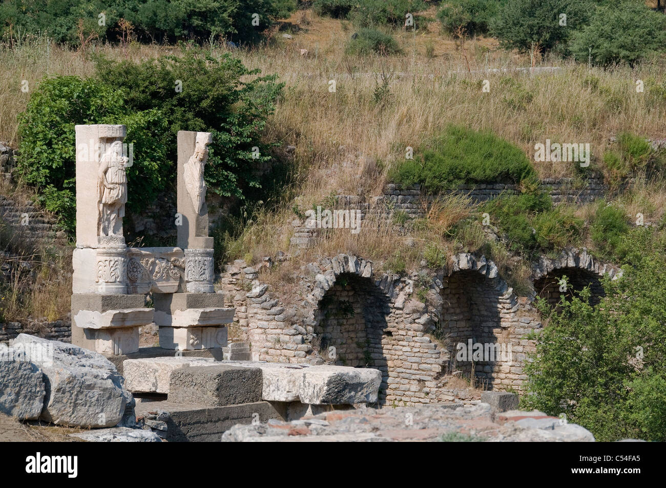 The ancient city of Ephesus Turkey has many interesting sights such as ...