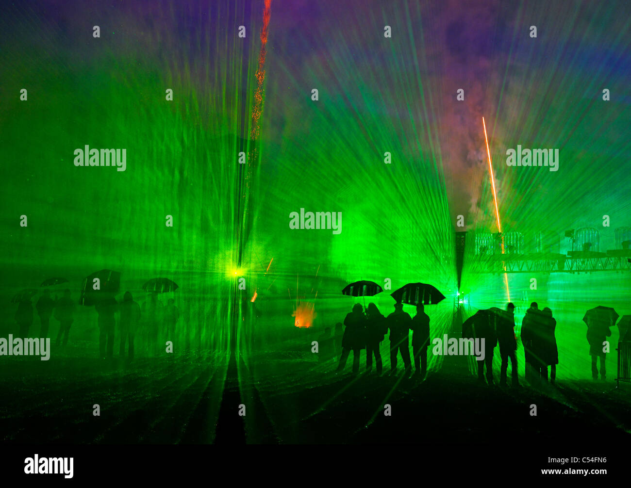 Light art, laser show, multimedia show, pyro show, Osterleuchten Easter ...