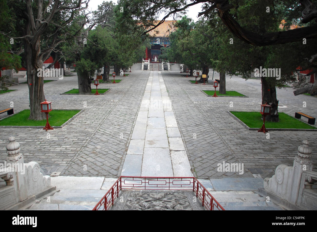 Chinese Buddhist Temple Courtyard and Garden, in Beijing China Stock ...