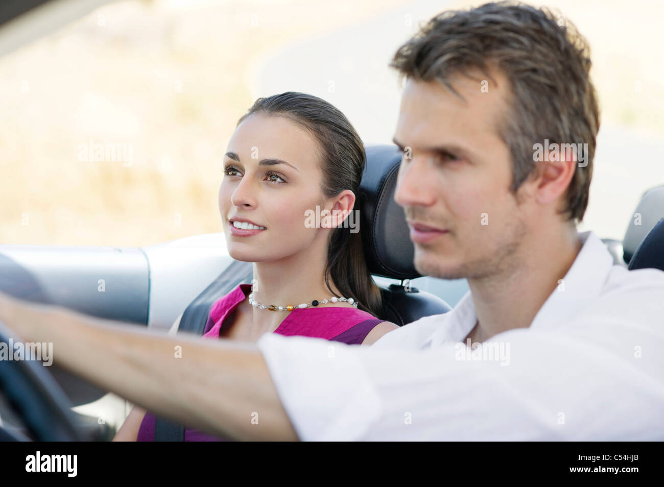 Couple in the car hi-res stock photography and images - Alamy
