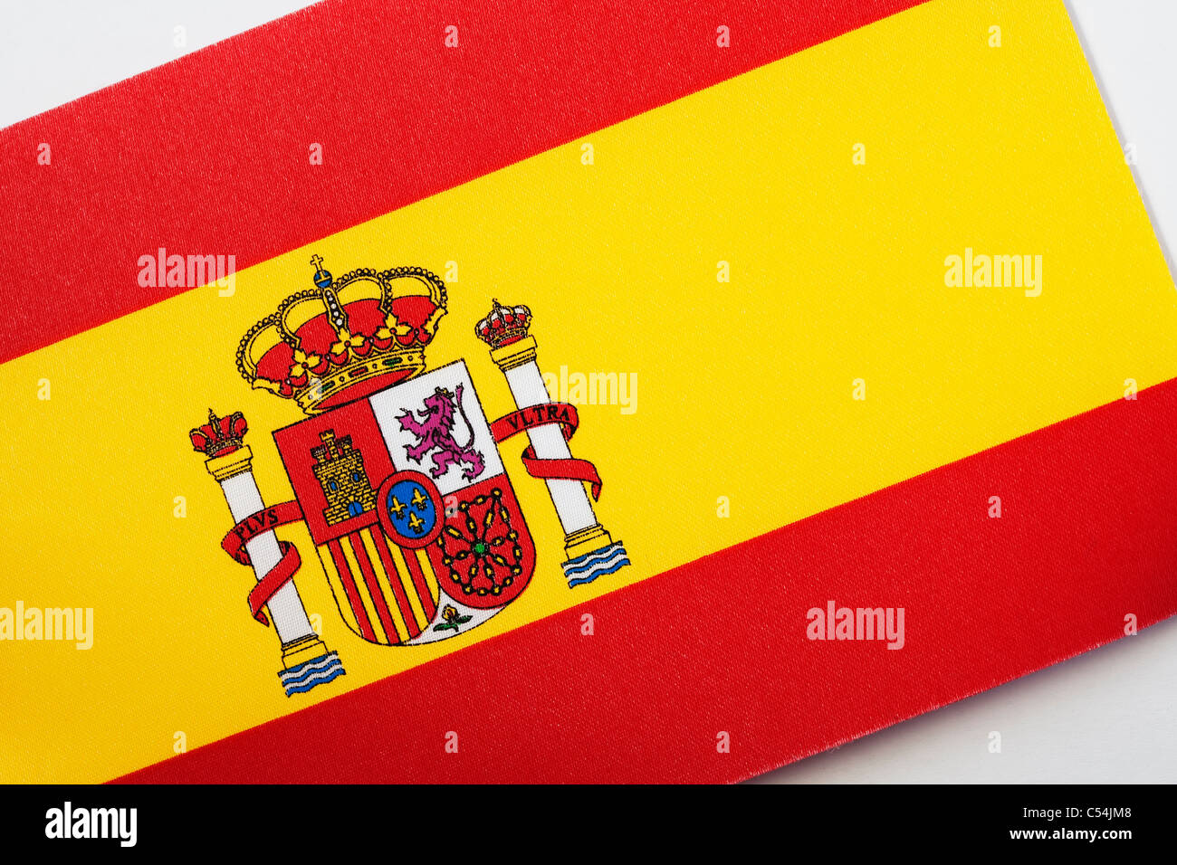 Close up of the Spanish Flag on a Tilted Angle Stock Photo - Alamy