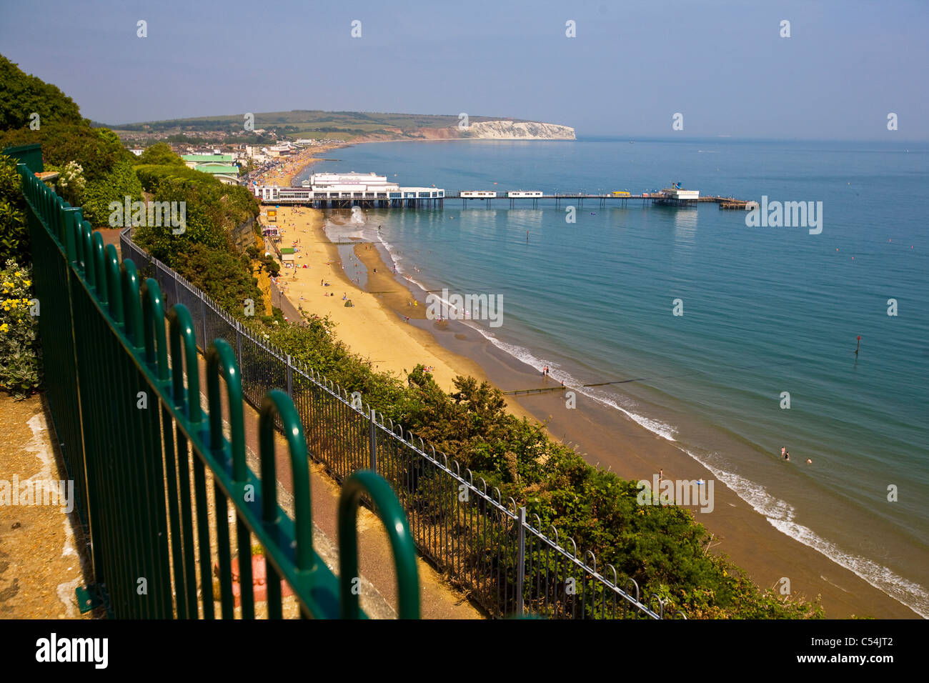 Beach,Pier,Sea,Culver Cliff, Bembridge Down, Bay, Sandown, Isle of ...