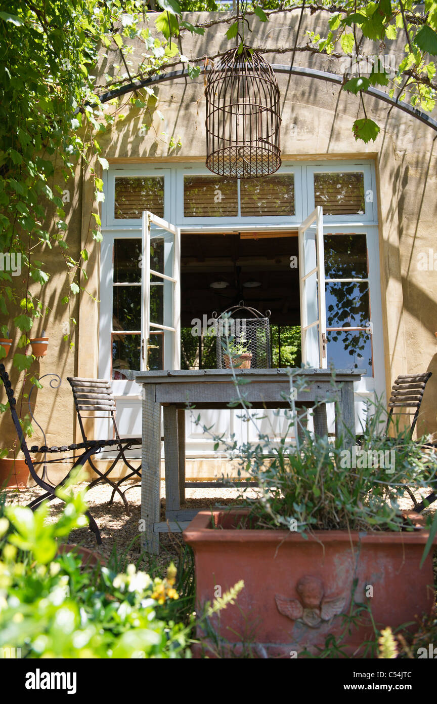 Backyard of a house Stock Photo - Alamy