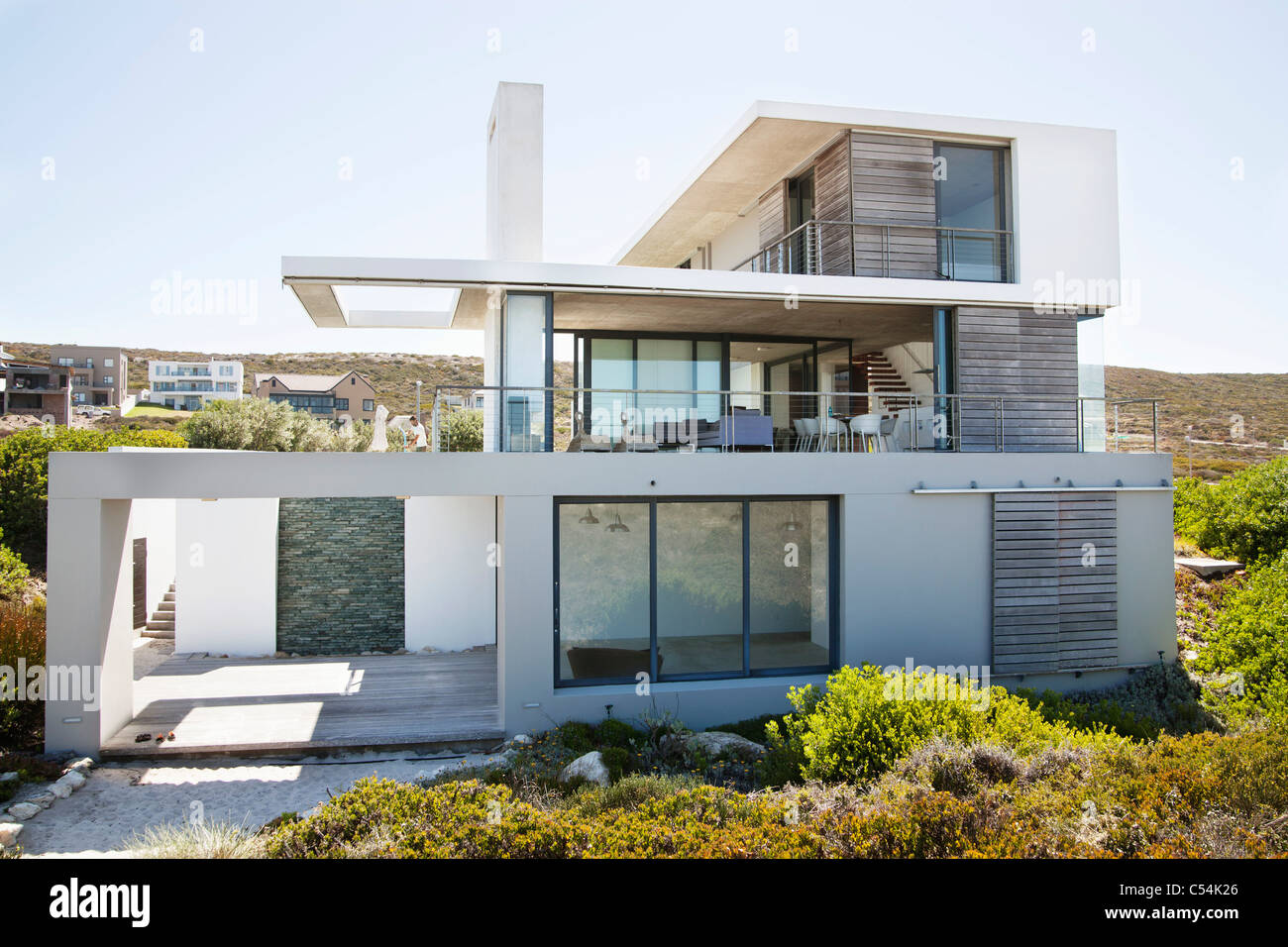 View of a modern residential structure Stock Photo - Alamy