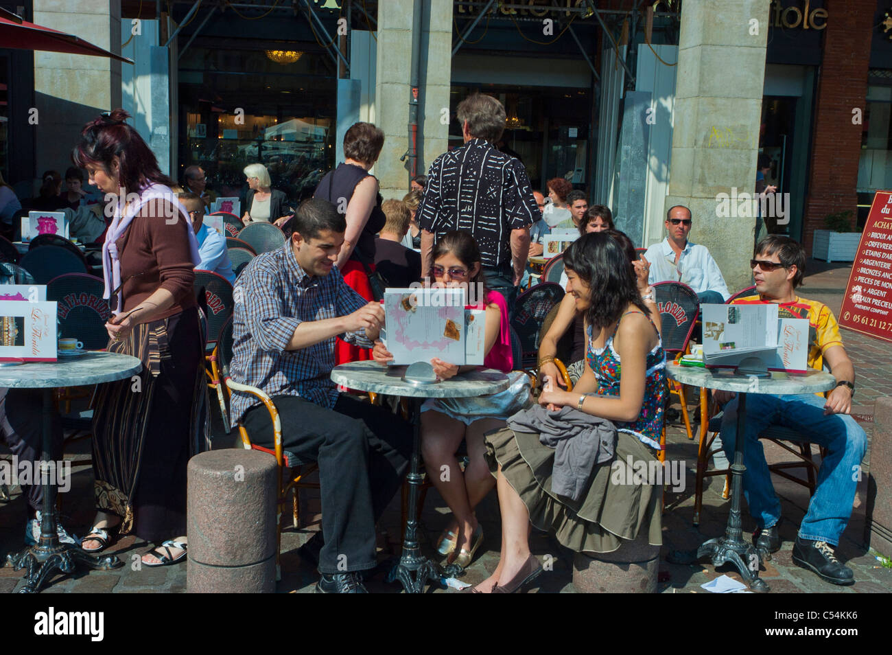 People Sitting Local French Cafes High Resolution Stock Photography and ...