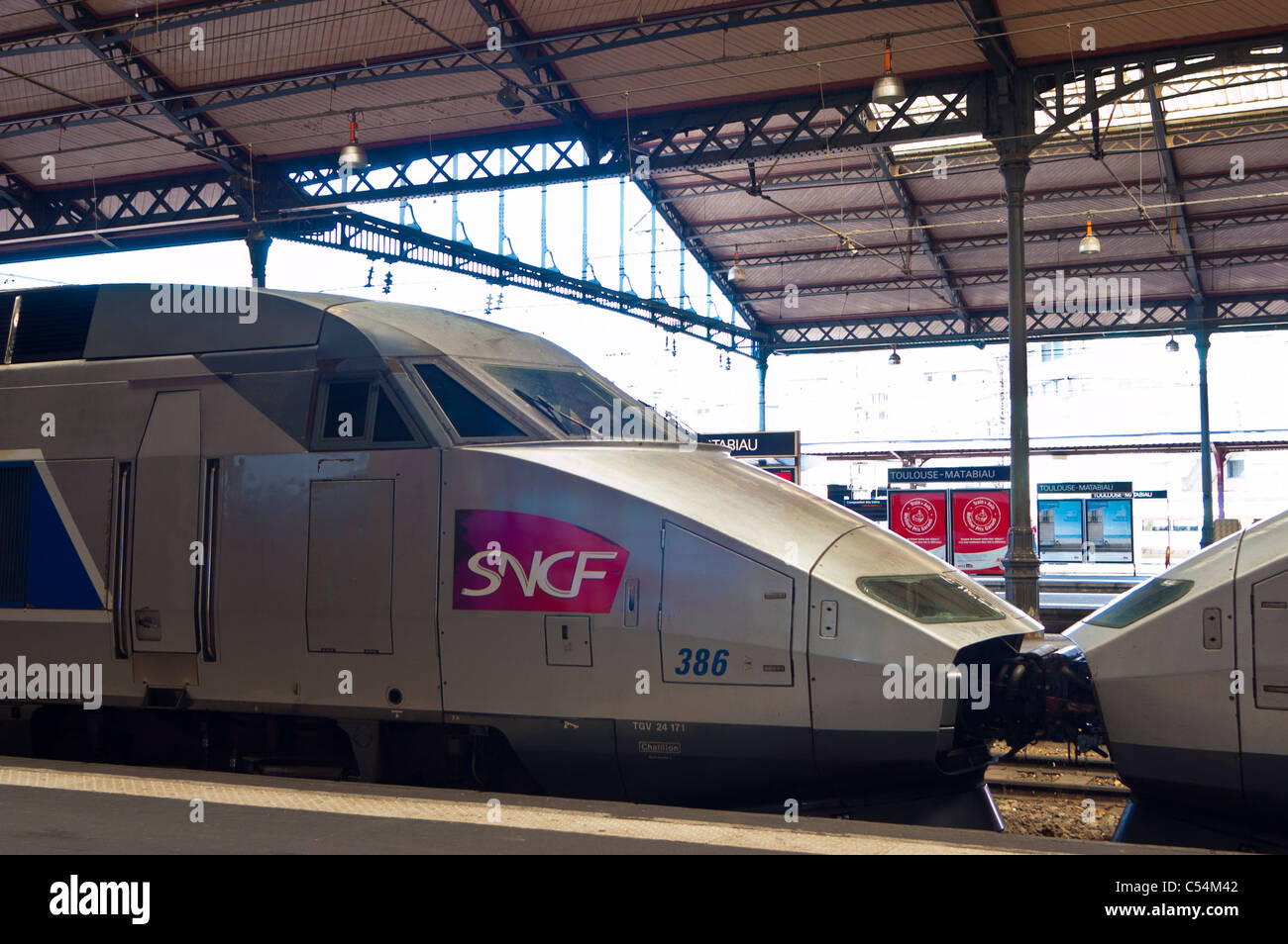 Toulouse, France, Side View, SNCF TGV Side View, French Bullet Train in ...