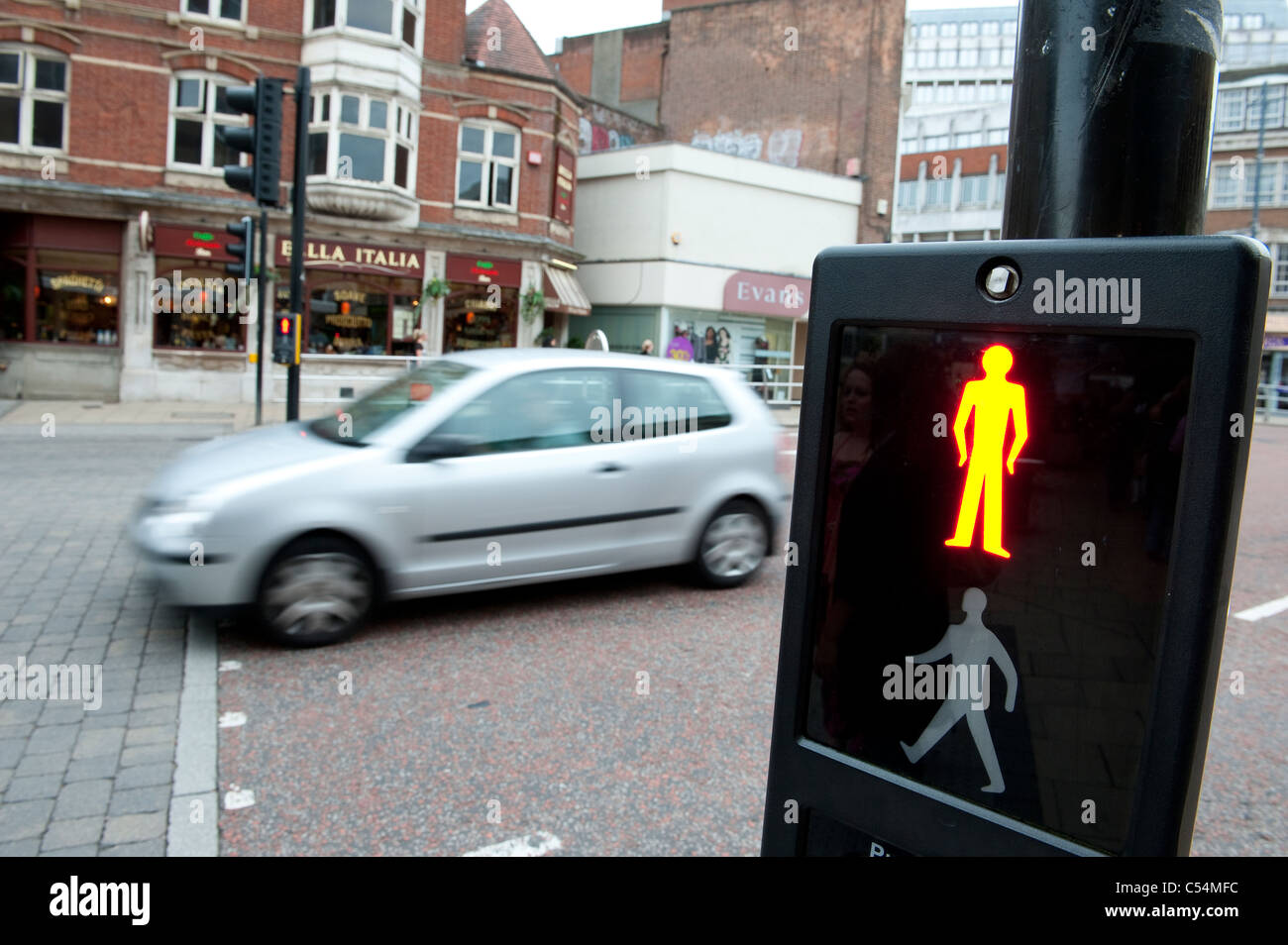 Red man symbol at a pedestrian crossing indicating it is not safe to ...