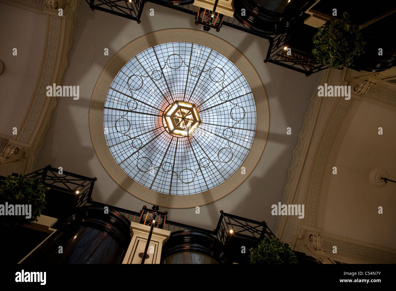 Dome Ceiling of Piccadilly Shopping Arcade in London, England, UK Stock ...