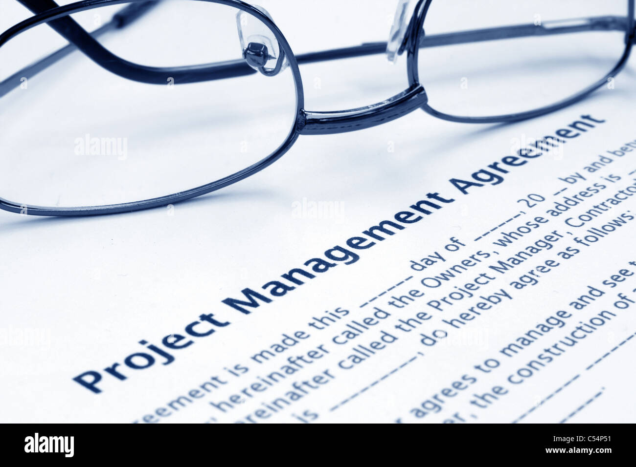 Project management agreement Stock Photo - Alamy