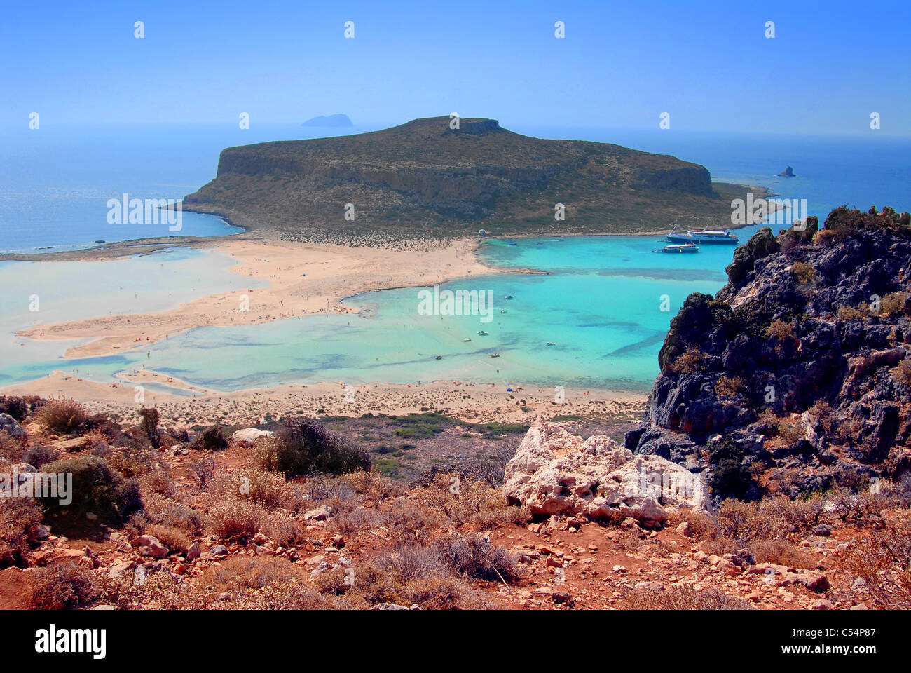Outskirts of Crete where is pink sands Stock Photo - Alamy