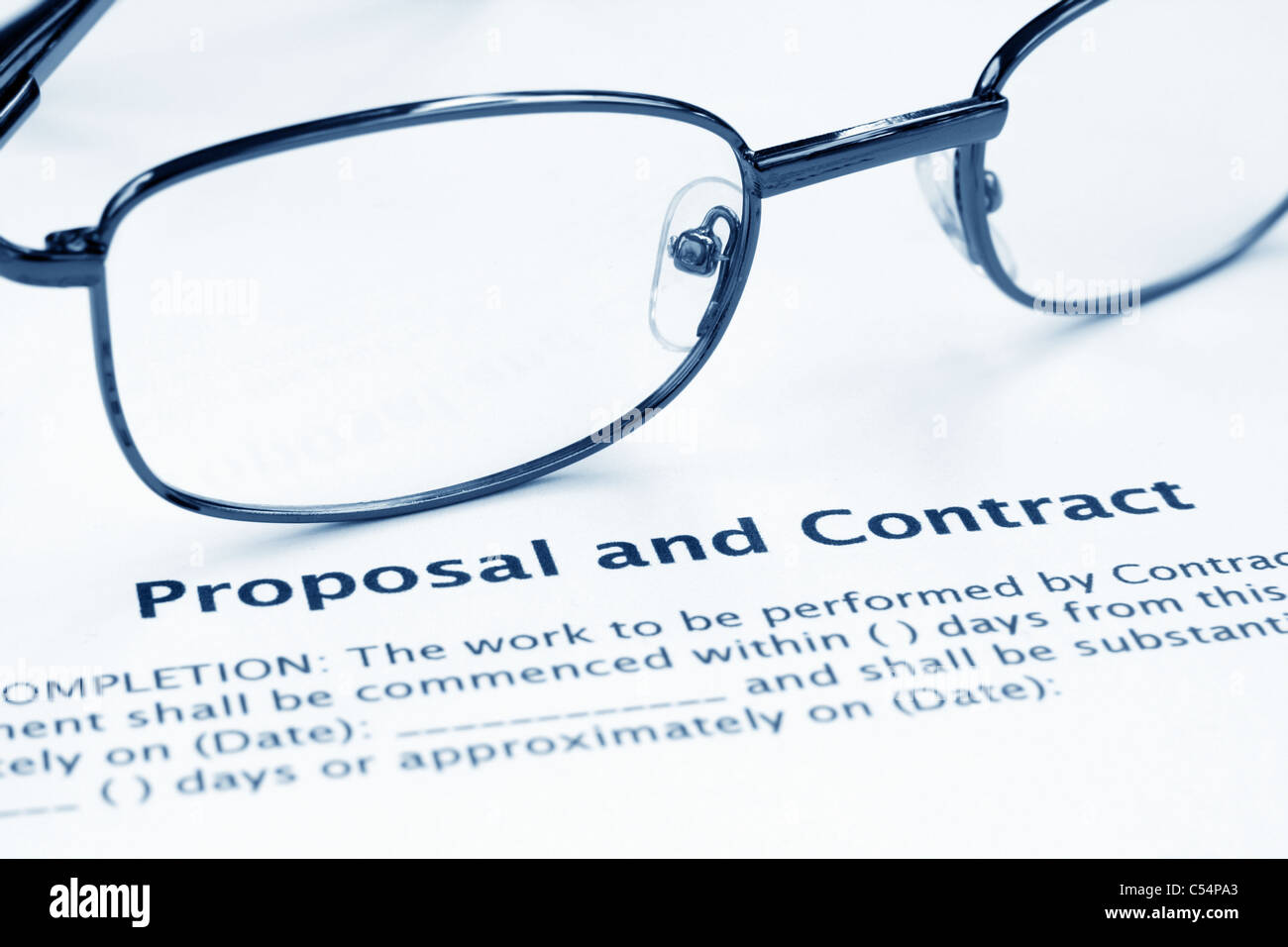 Proposal and contract Stock Photo - Alamy