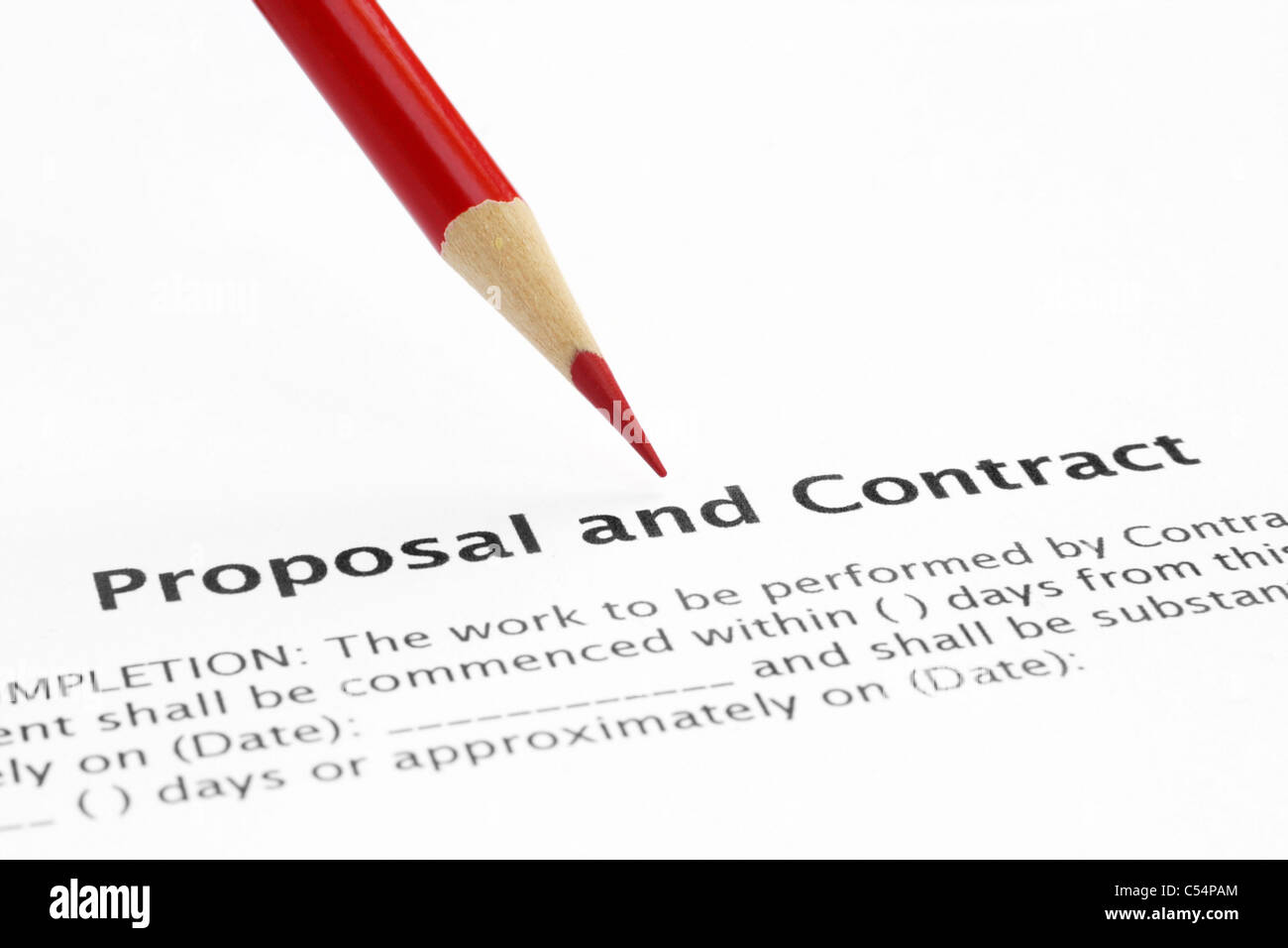 Proposal and contract Stock Photo - Alamy