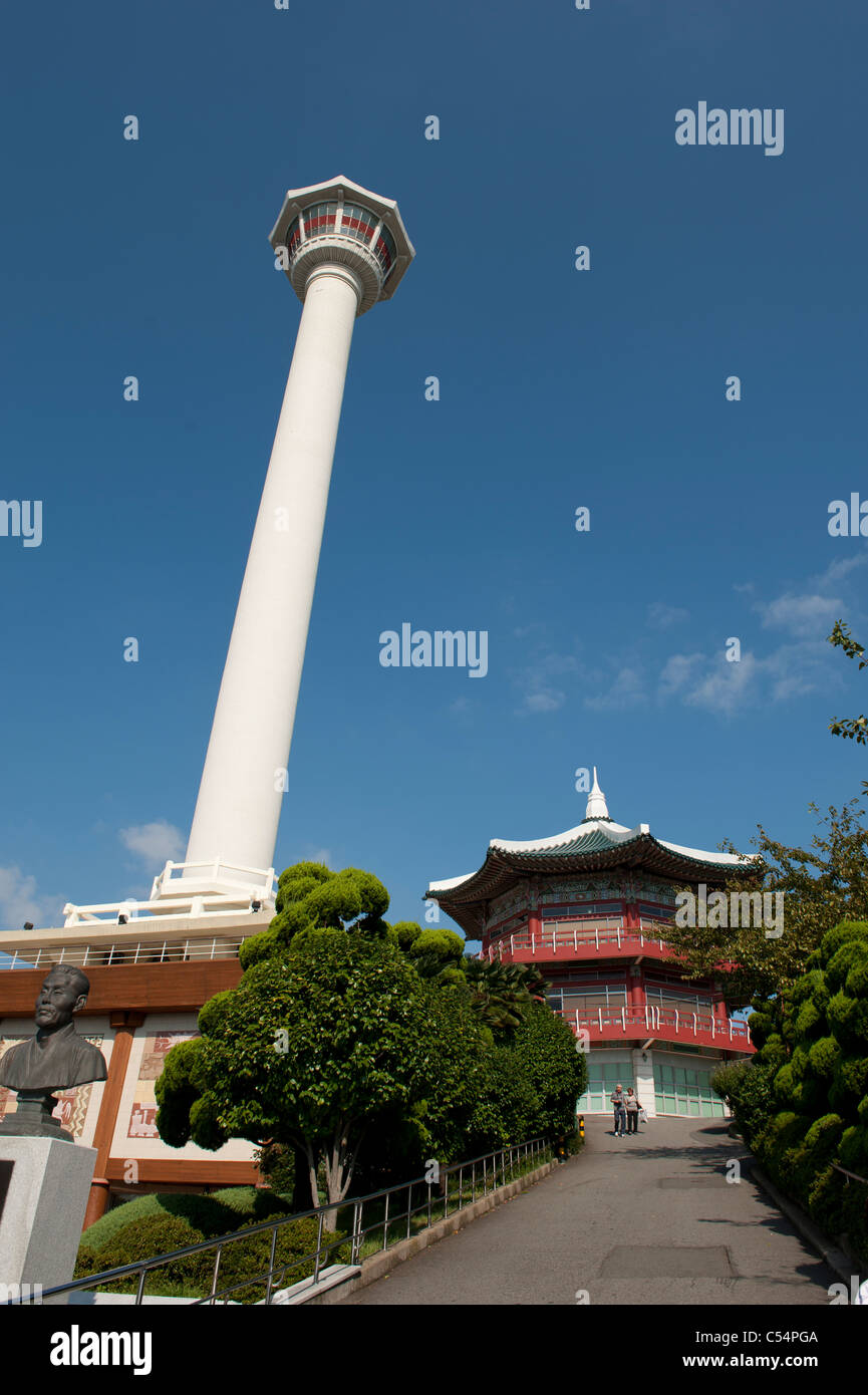 Busan tower and pavilion, Yongdusan Park, Jung-gu, Busan, Yeongnam ...