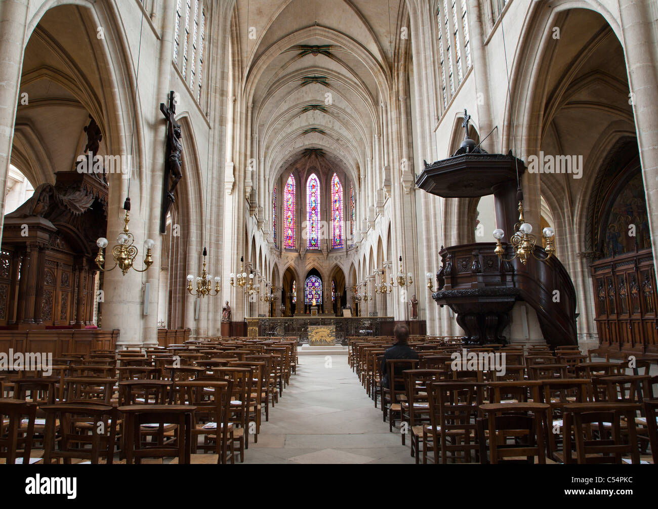 Gothic church interior hi-res stock photography and images - Alamy
