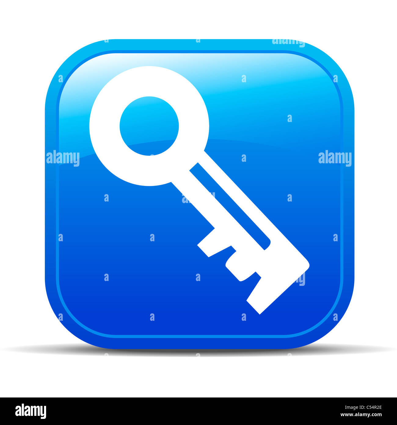 Key Internet button Icon Stock Photo - Alamy
