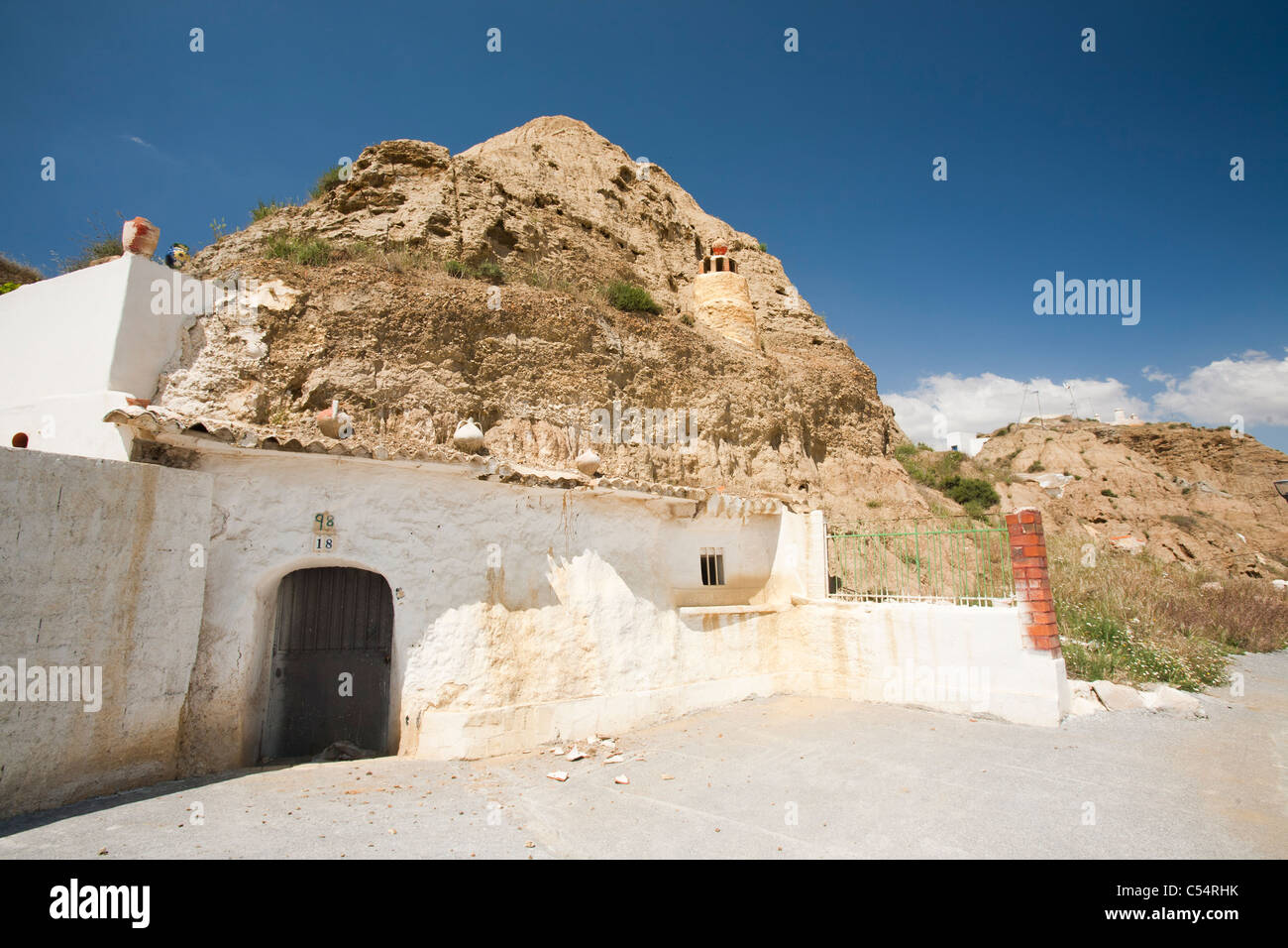 Old Cave houses in Guadix, Andalucia, Spain. Up to 10,000 people still ...