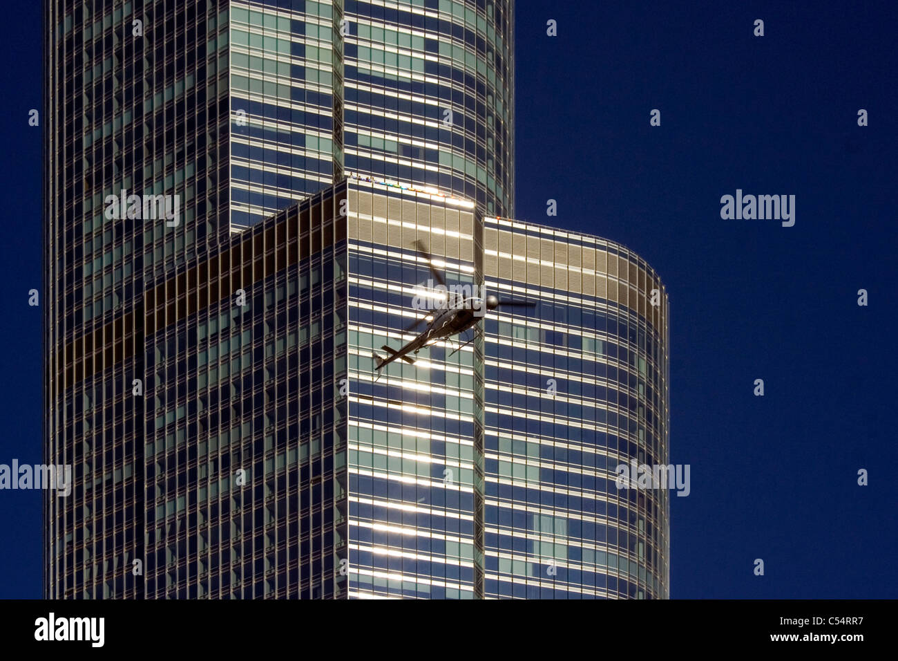 Helicopter filming from the round camera mount on the front, Trump ...
