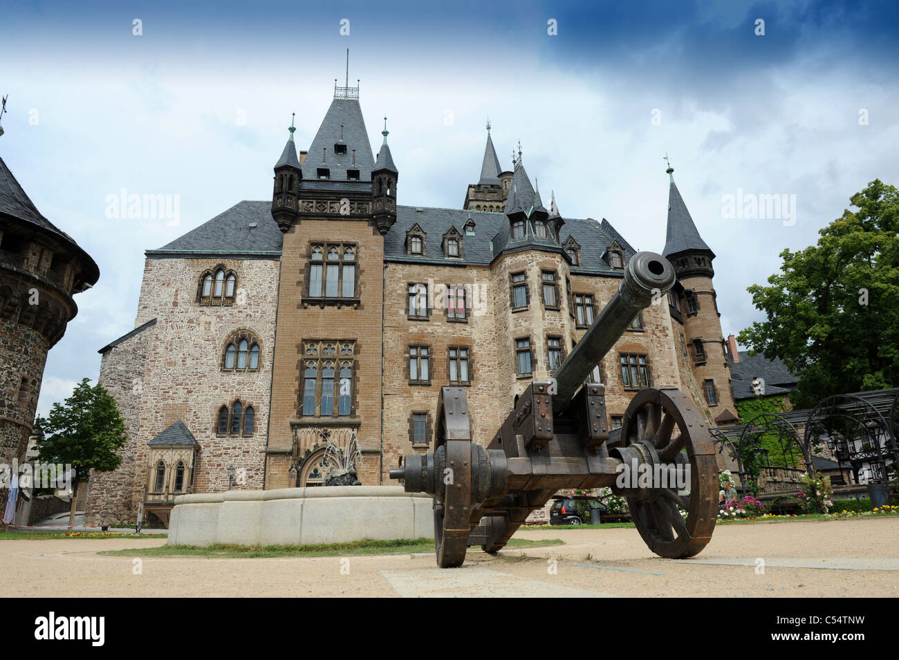 Wernigerode Castle in the district of Harz Saxony-Anhalt Germany ...