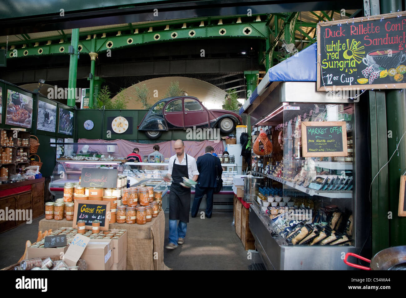 French Food Stall in Borough Market, London, UK Stock Photo - Alamy