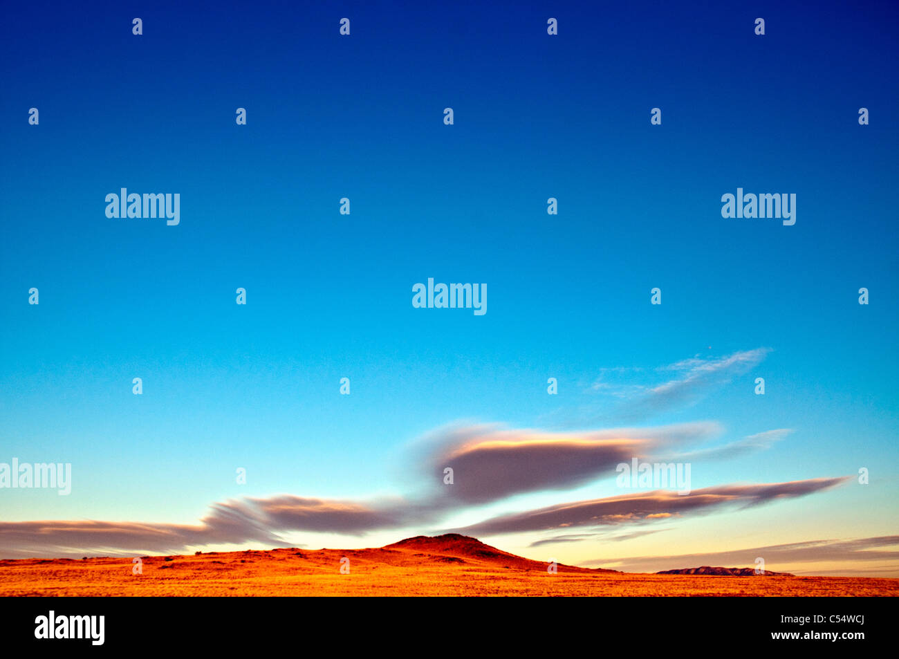 Volcanic hill on a landscape, Albuquerque, New Mexico, USA Stock Photo ...