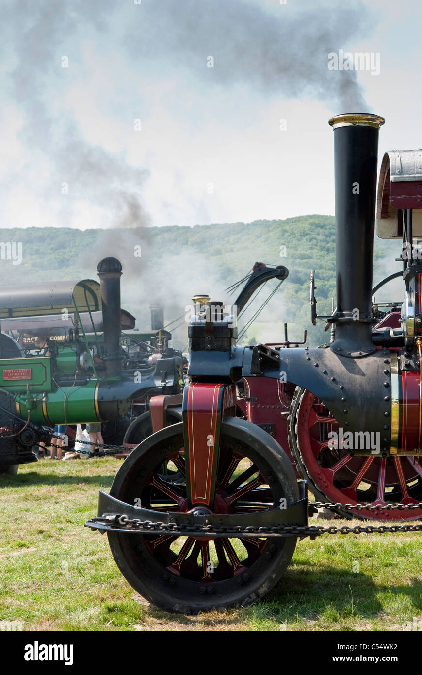 1936 Fowler Steam powered road roller "Hermes" at Wiston Steam Rally ...