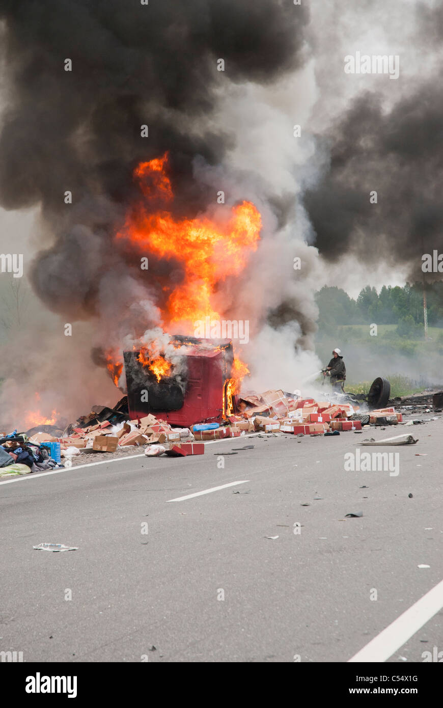 Fireman on break hi-res stock photography and images - Alamy