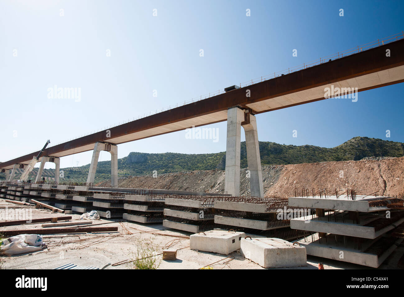 A high speed rail link construction site in Andalucia, Spain Stock ...