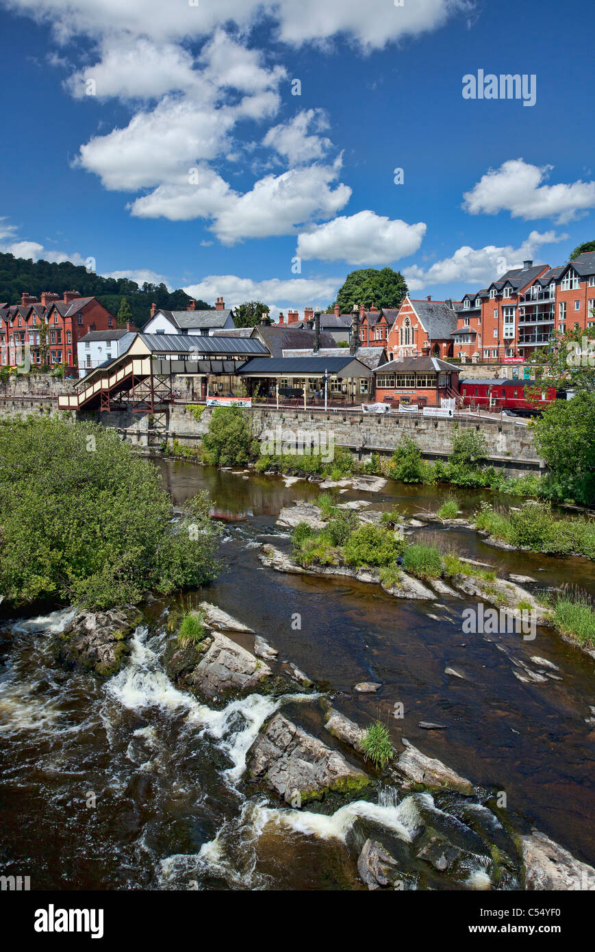 The small town of Llangollen, Denbighshire, Wales Stock Photo - Alamy