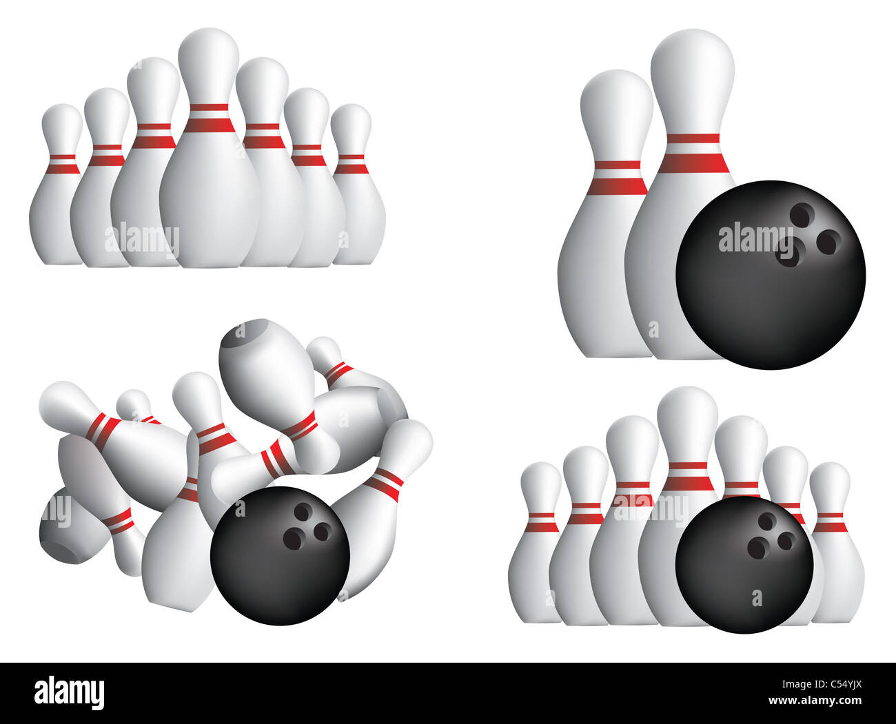 Bowling pins falling hi-res stock photography and images - Alamy