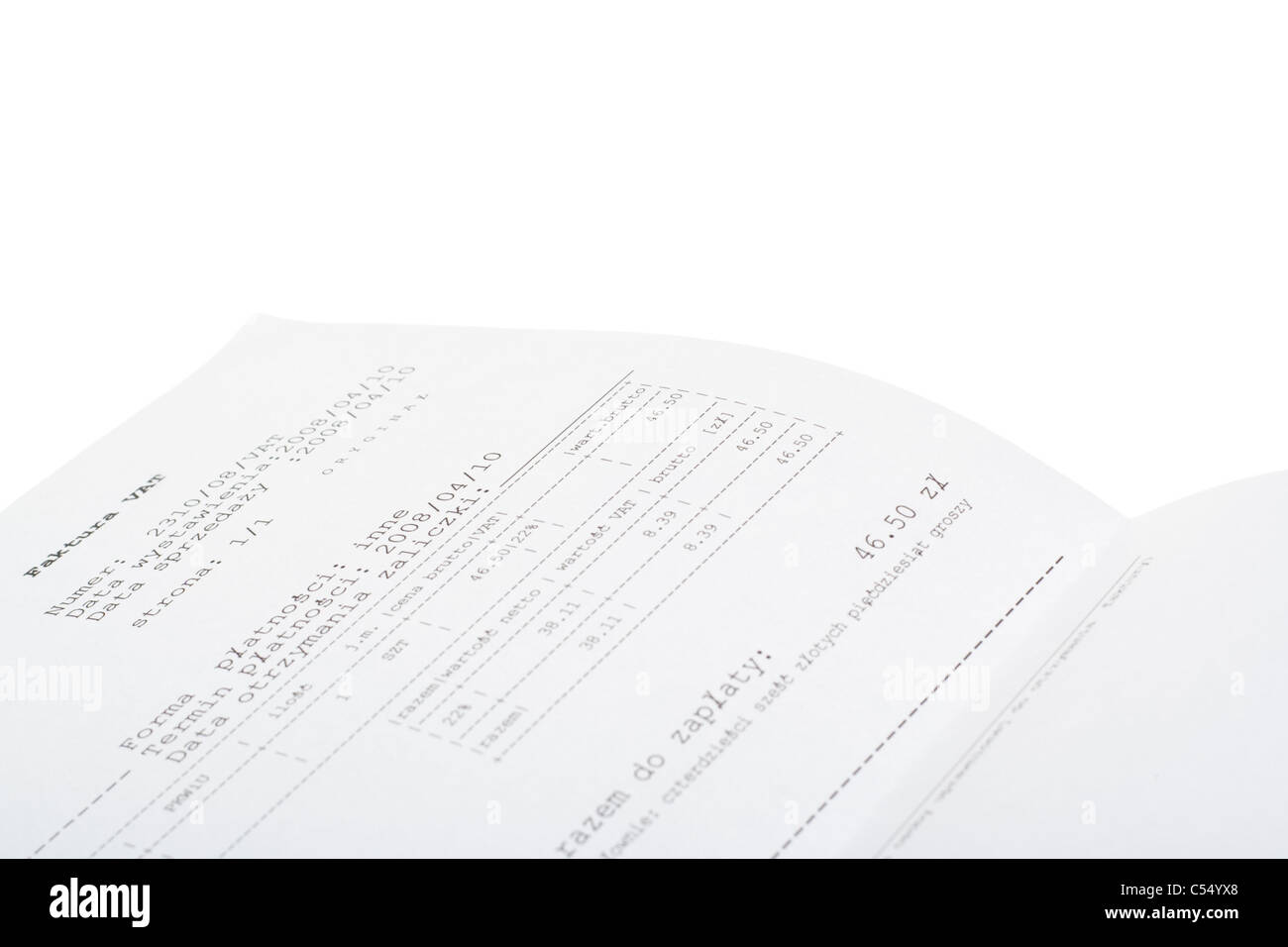 Invoice document hi-res stock photography and images - Alamy