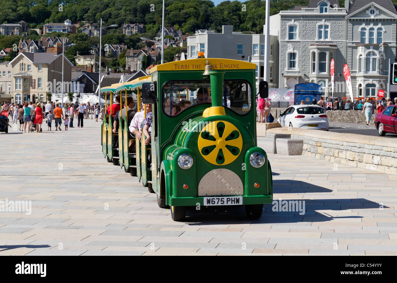 Promenade land train on Weston Super Mare seafront Stock Photo - Alamy