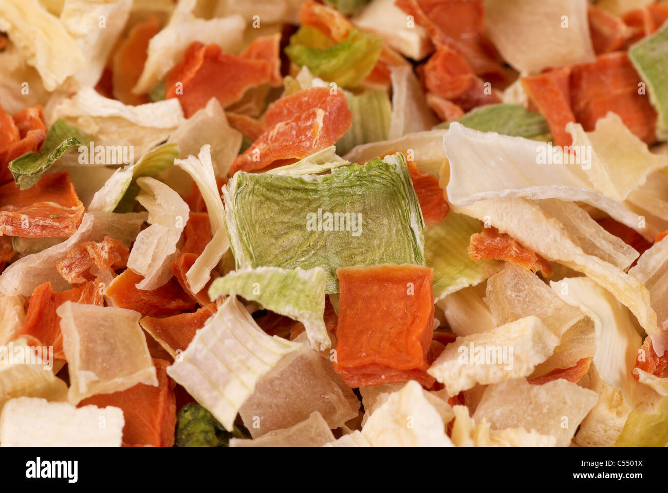 Closeup take of a mix of dehydrated vegetables Stock Photo - Alamy