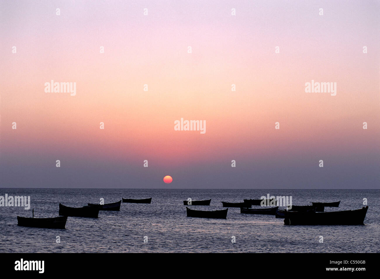 India, Tamil Nadu State, Rameswaram, Dhanushkodi, Sunset at southern ...