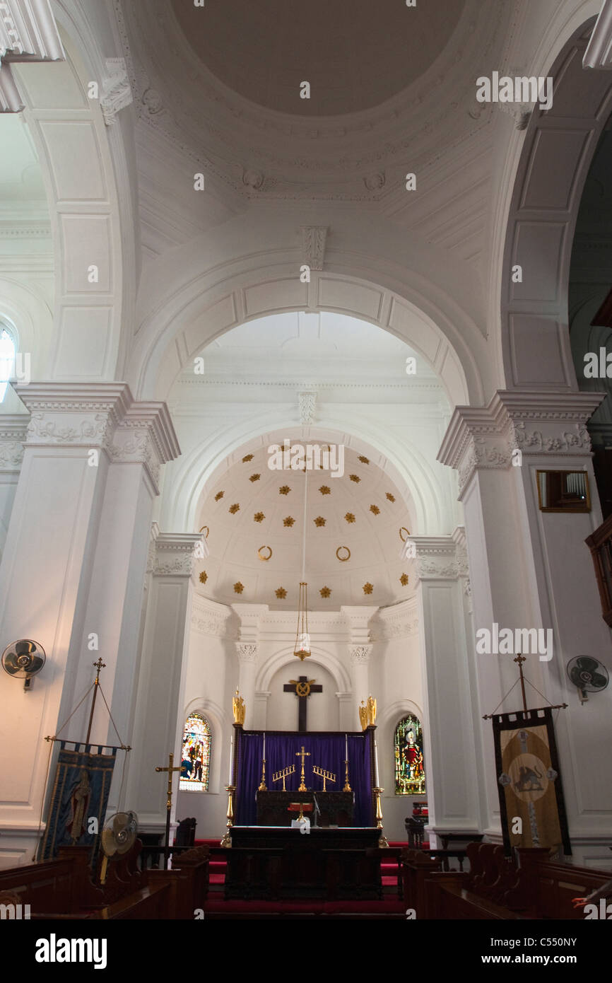 India, Karnataka State, Bangalore, St Mark's Church interior, Built in ...