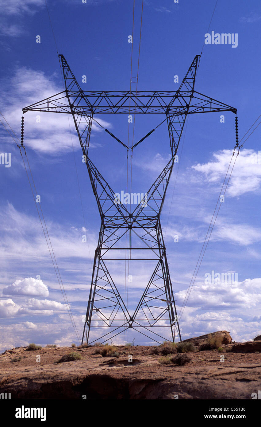 Energy. Large electric tower with cables. USA Stock Photo - Alamy