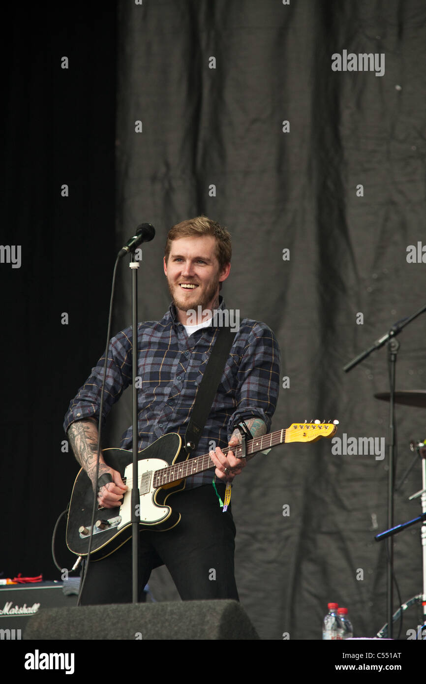 "The Gaslight Anthem" performing on the pyramid stage at the ...