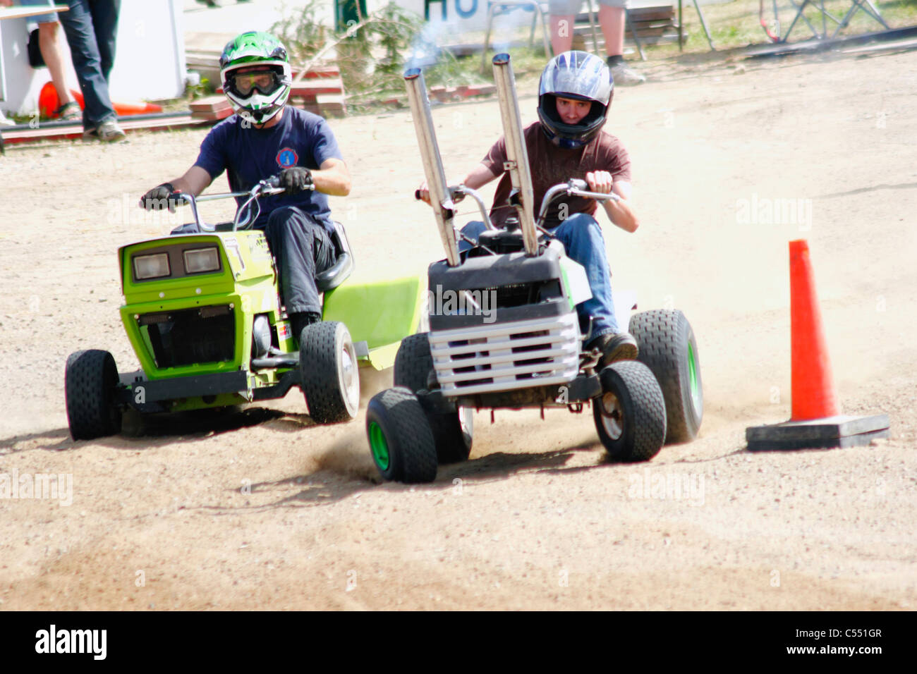 Lawn mower racing Stock Photo - Alamy