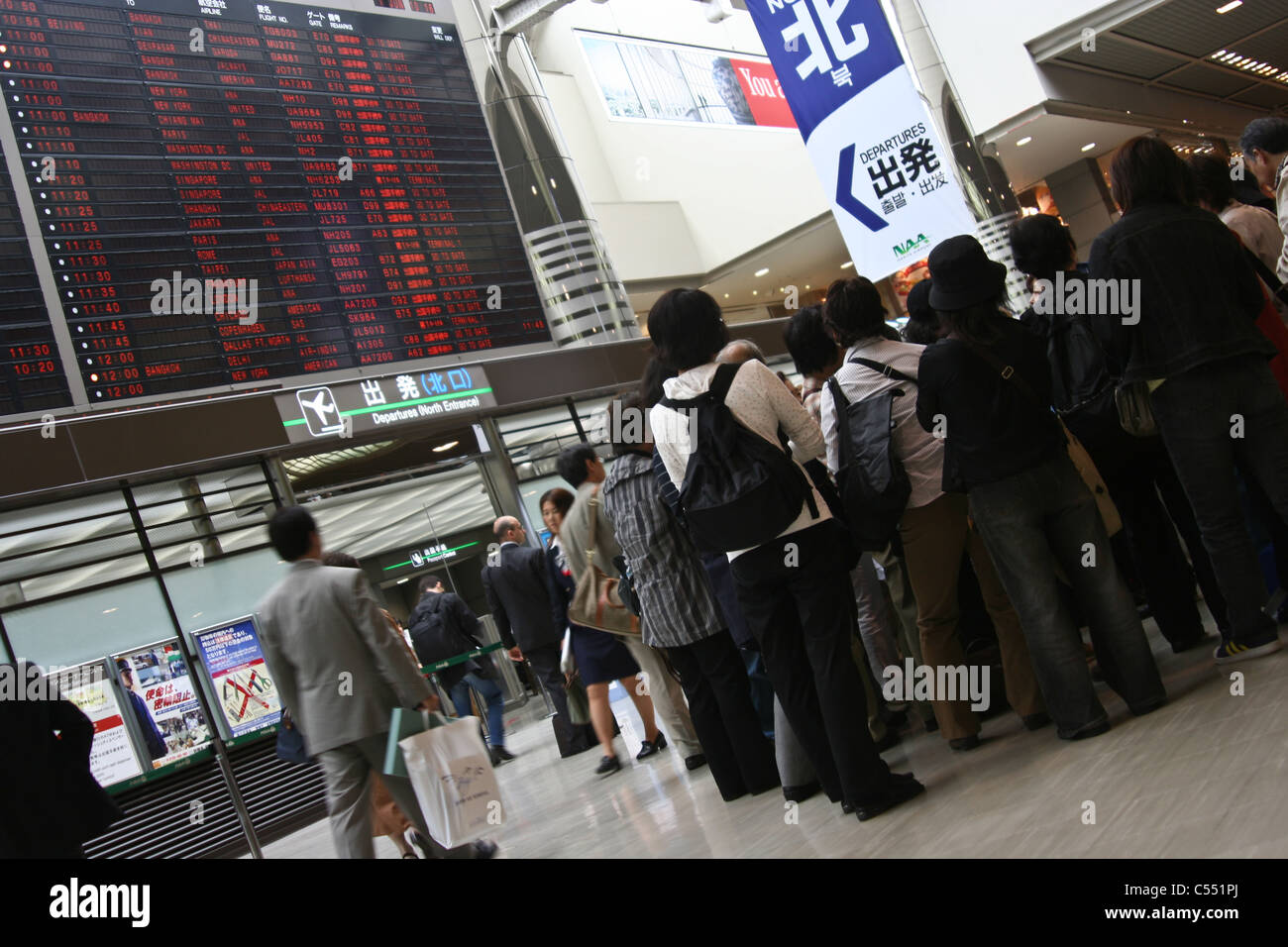 Narita Airport Tokyo Japan Check in Passengers Stock Photo - Alamy