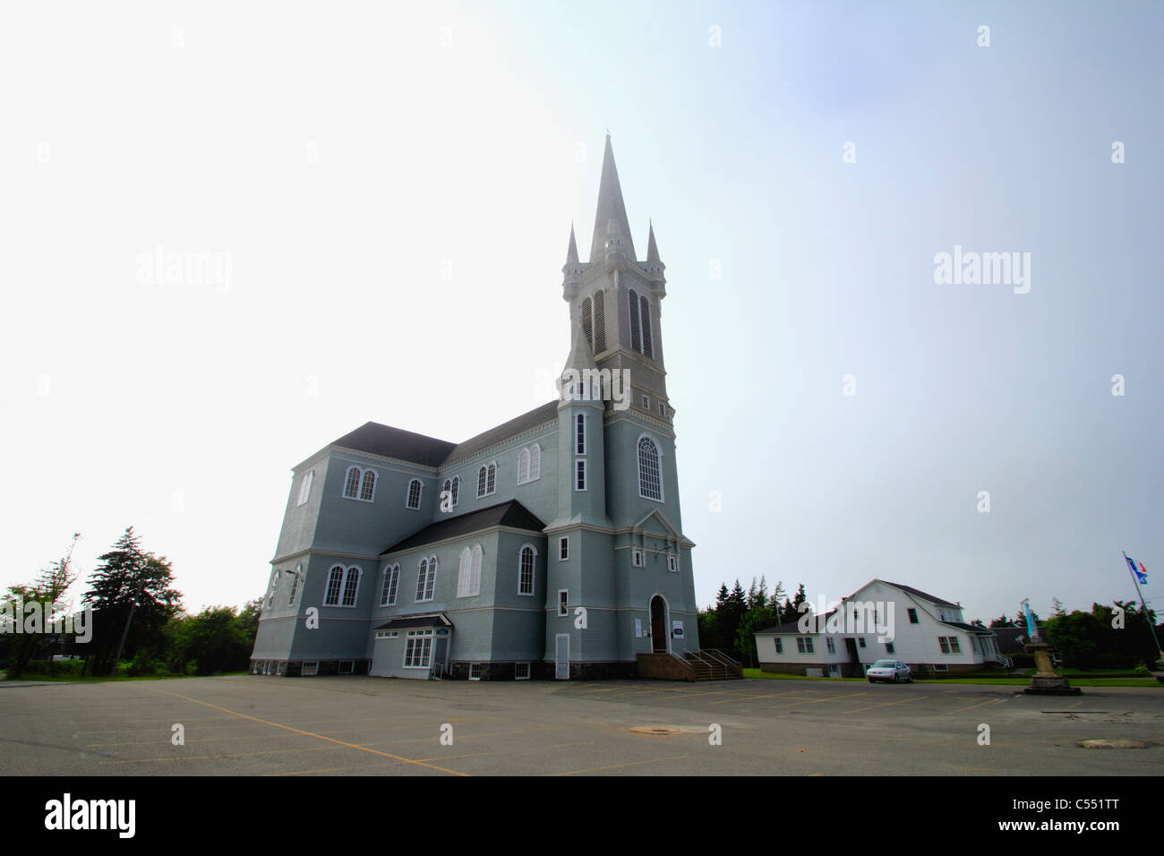 Low angle view of a church, Saint Mary's Church Point, Acadia, Nova ...