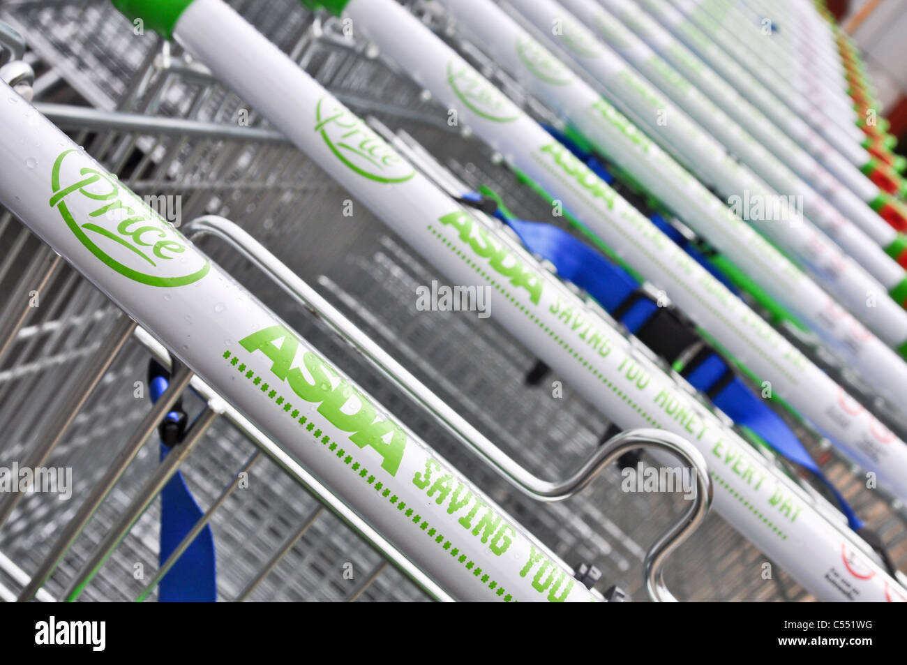 Asda Shopping Trollies Stock Photo - Alamy