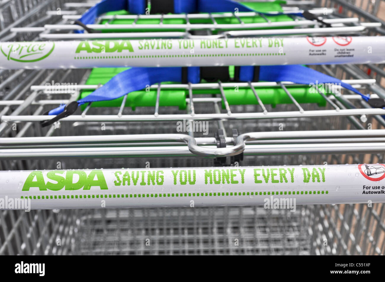 Asda Shopping Trollies Stock Photo - Alamy
