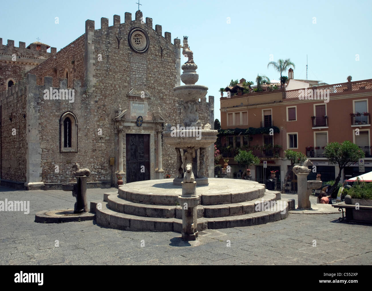 Facade of a church, Taormina, Sicily, Italy Stock Photo - Alamy