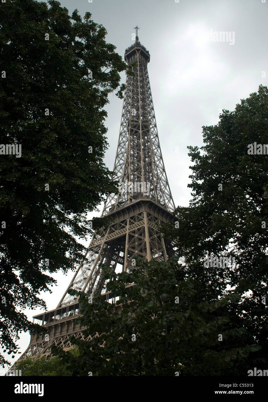 Low angle view of a tower, Eiffel Tower, Paris, France Stock Photo - Alamy