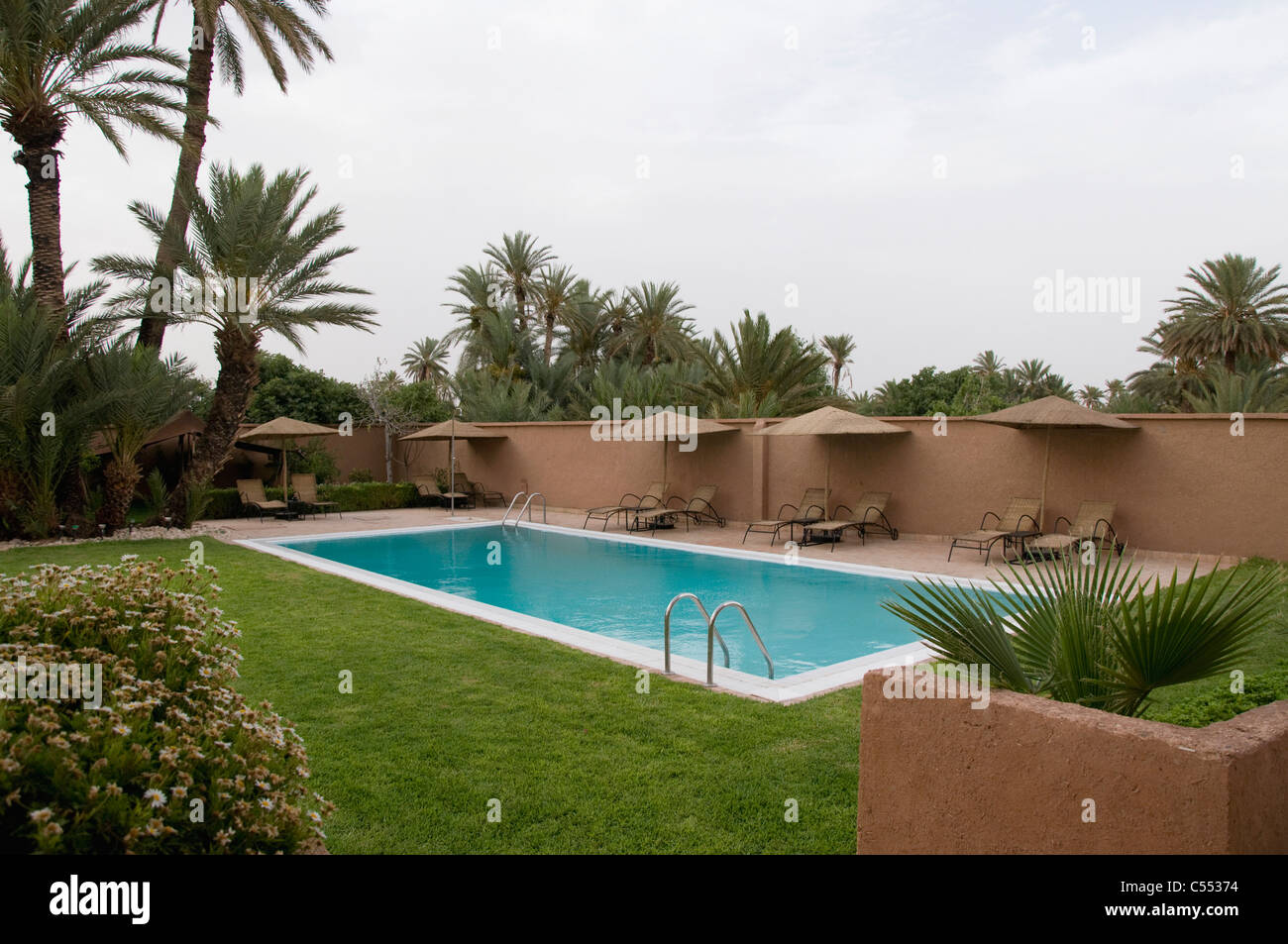 Swimming pool of riad, Ouarzazate, Morocco Stock Photo - Alamy