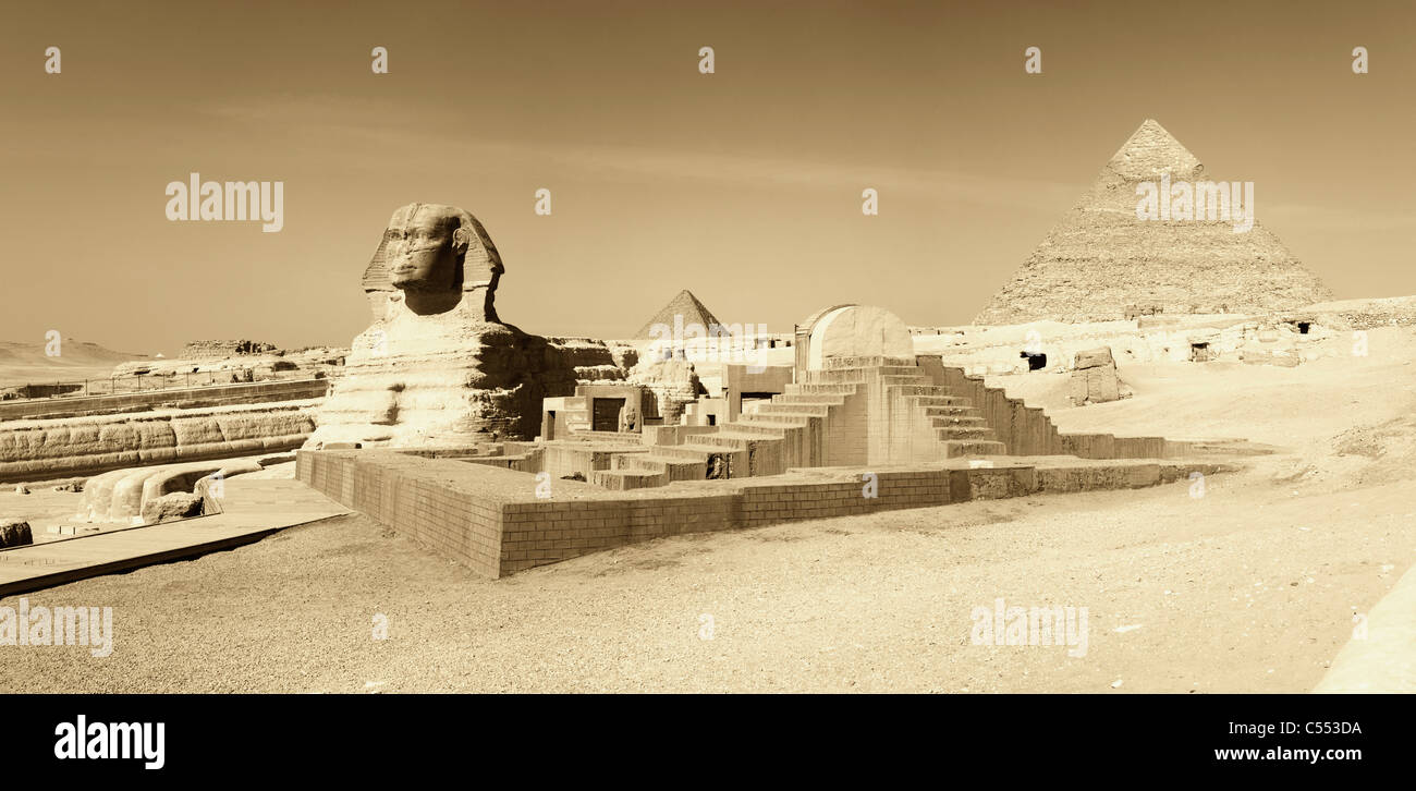 Egypt, Cairo, Giza, The Great Sphinx, UNESCO World Heritage Site Stock ...