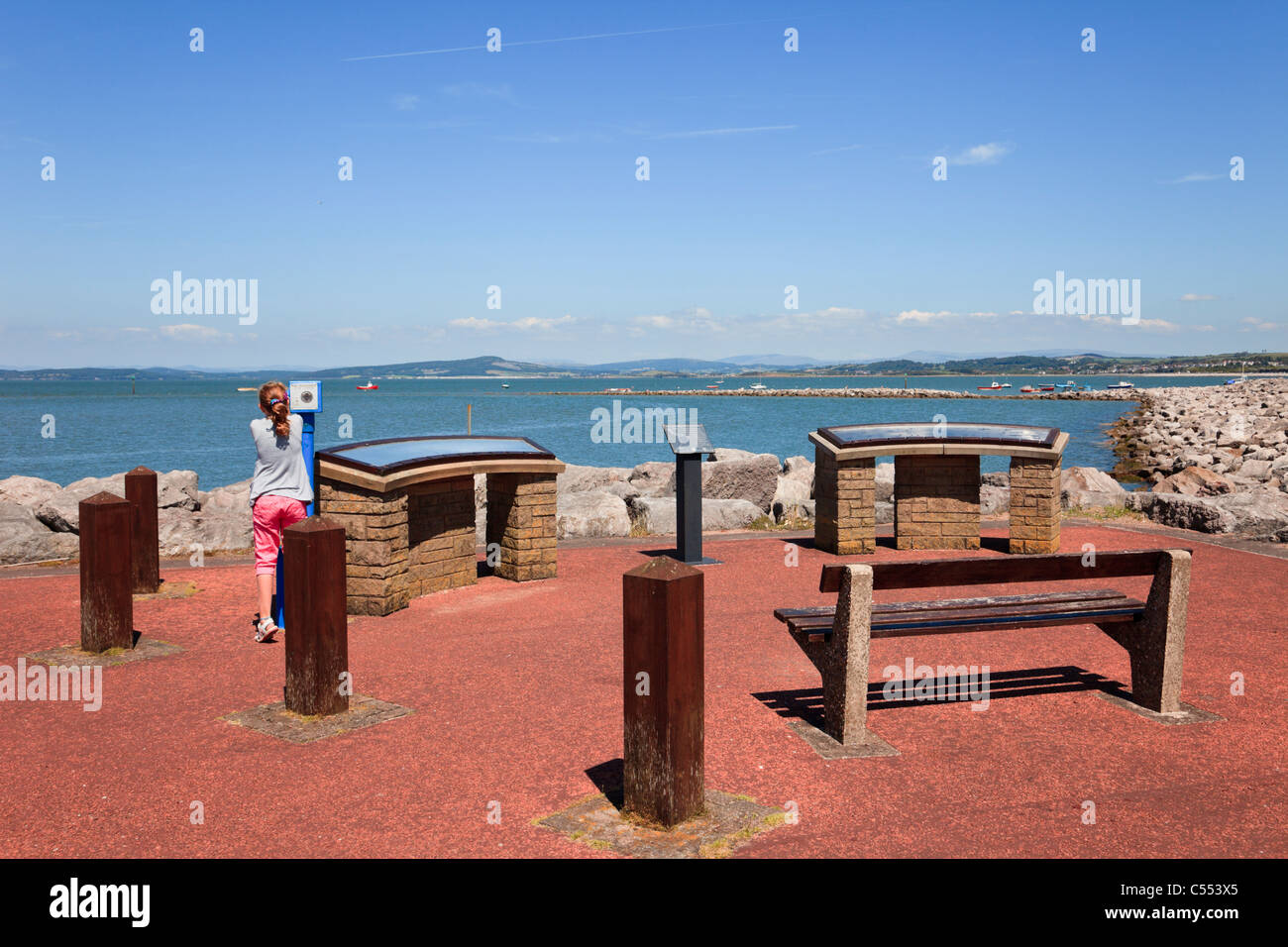 Morecambe, Lancashire, England, UK. Seats by local bird information ...