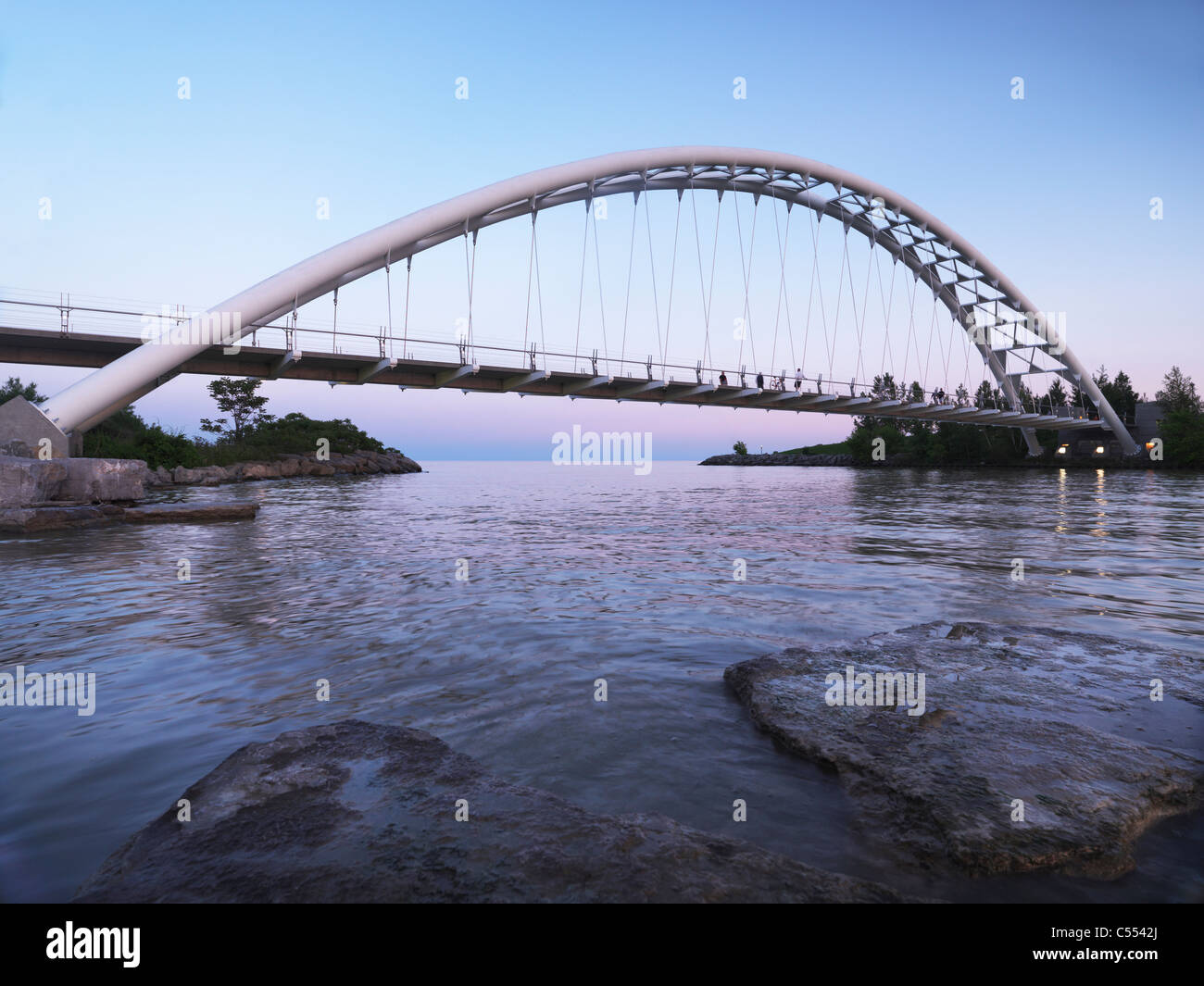 License available at MaximImages.com The Humber River Arch Bridge in ...